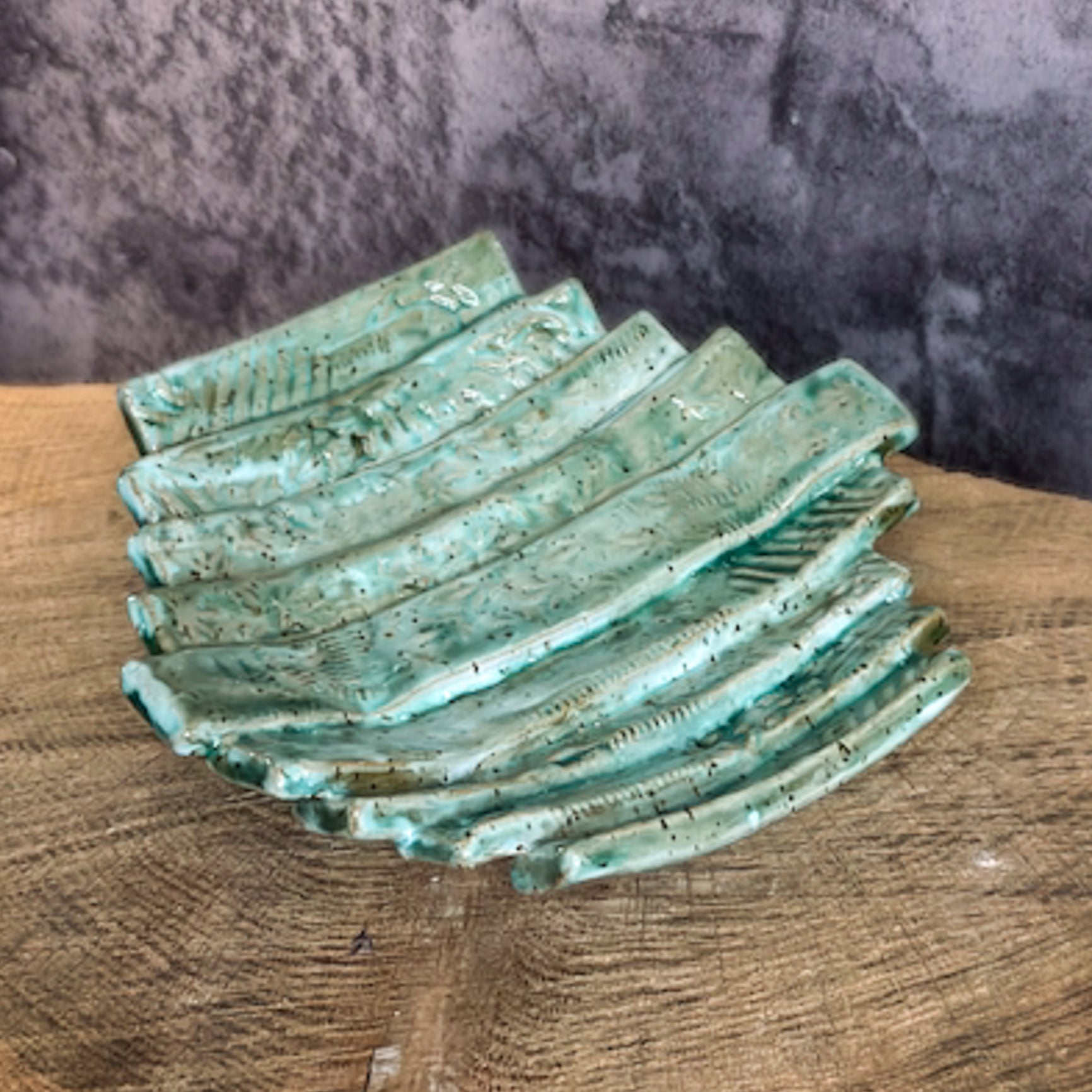 Dish - Slab Strip in Turquoise Green – Marvelous Mud Pottery Studio